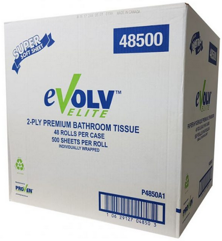 TOILET TISSUE EVOLV ELITE 2PLY 500SH/ROLL 48/CS 48/SKID — R-Safety