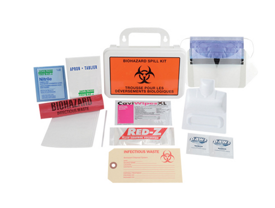 Deluxe Clean-Up Spill Kit, Biohazard, Case — R-Safety