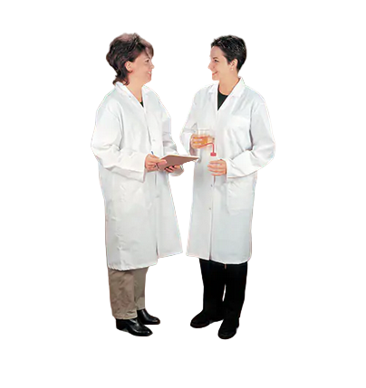 LAB COAT WHITE SNAPS LARGE — R-Safety