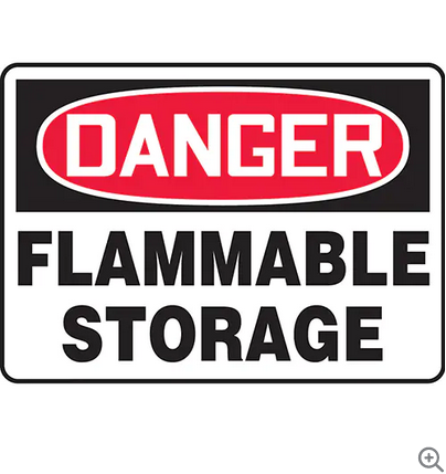 SIGN DANGER FLAMMABLE STORAGE 10X14 — R-Safety