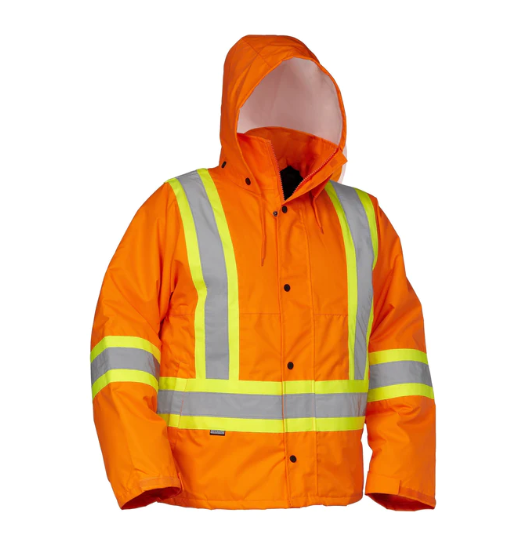 DRIVERS SAFETY PARKA ORANGE MEDIUM — R-Safety