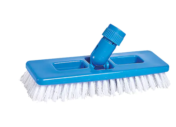 SCRUB & GROUT BRUSH, 9", POLY WHITE — R-Safety